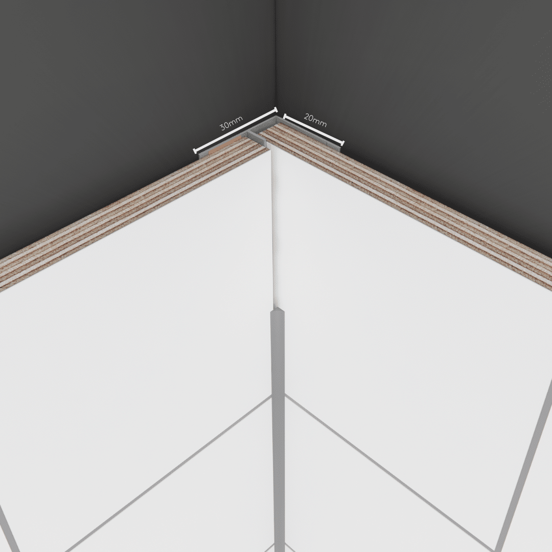 Hidden Internal Corner Profile - Fibo UK