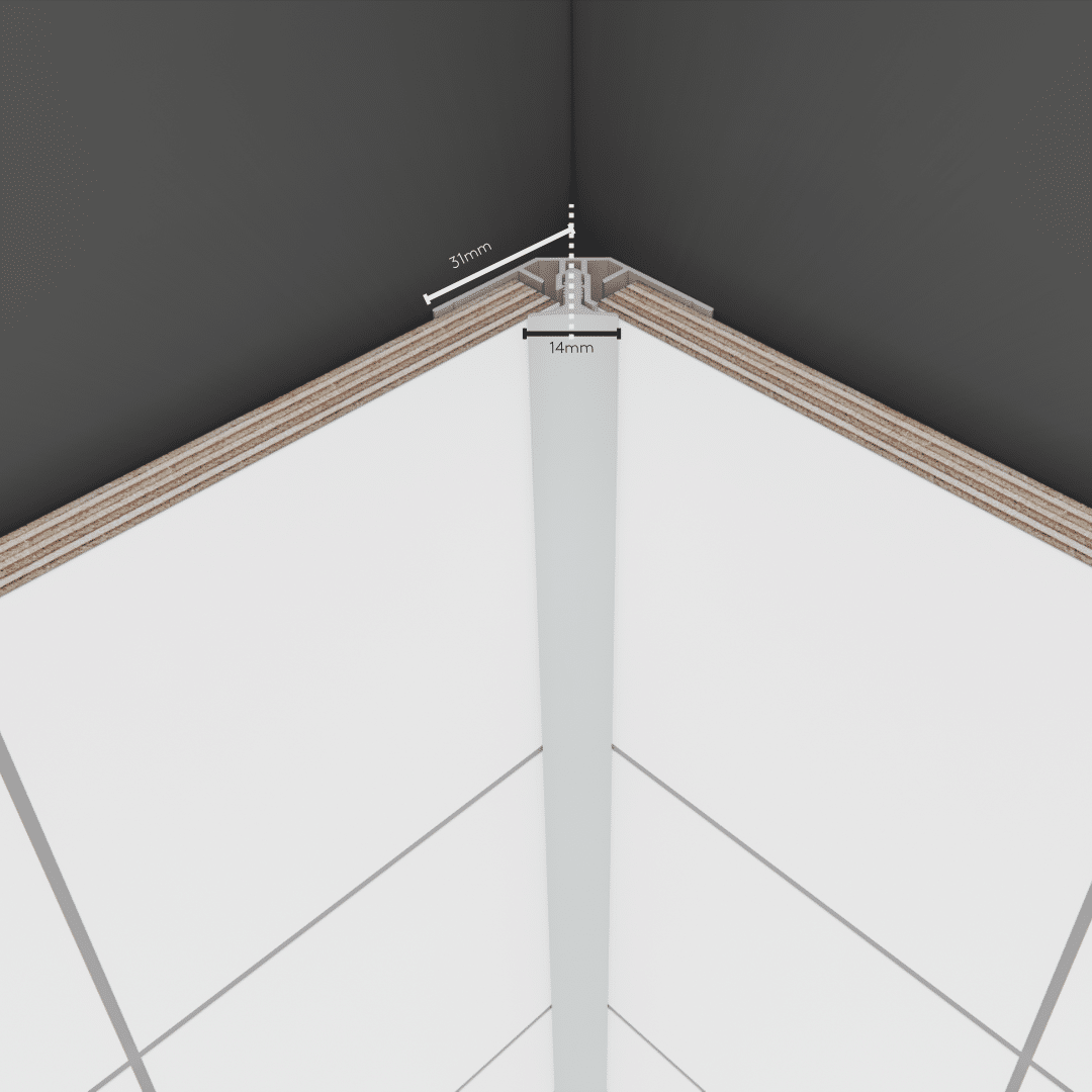 2 Part Internal Corner Profile - Fibo UK